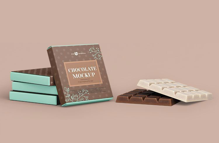445 Square Chocolate Box Mockup Popular Mockups