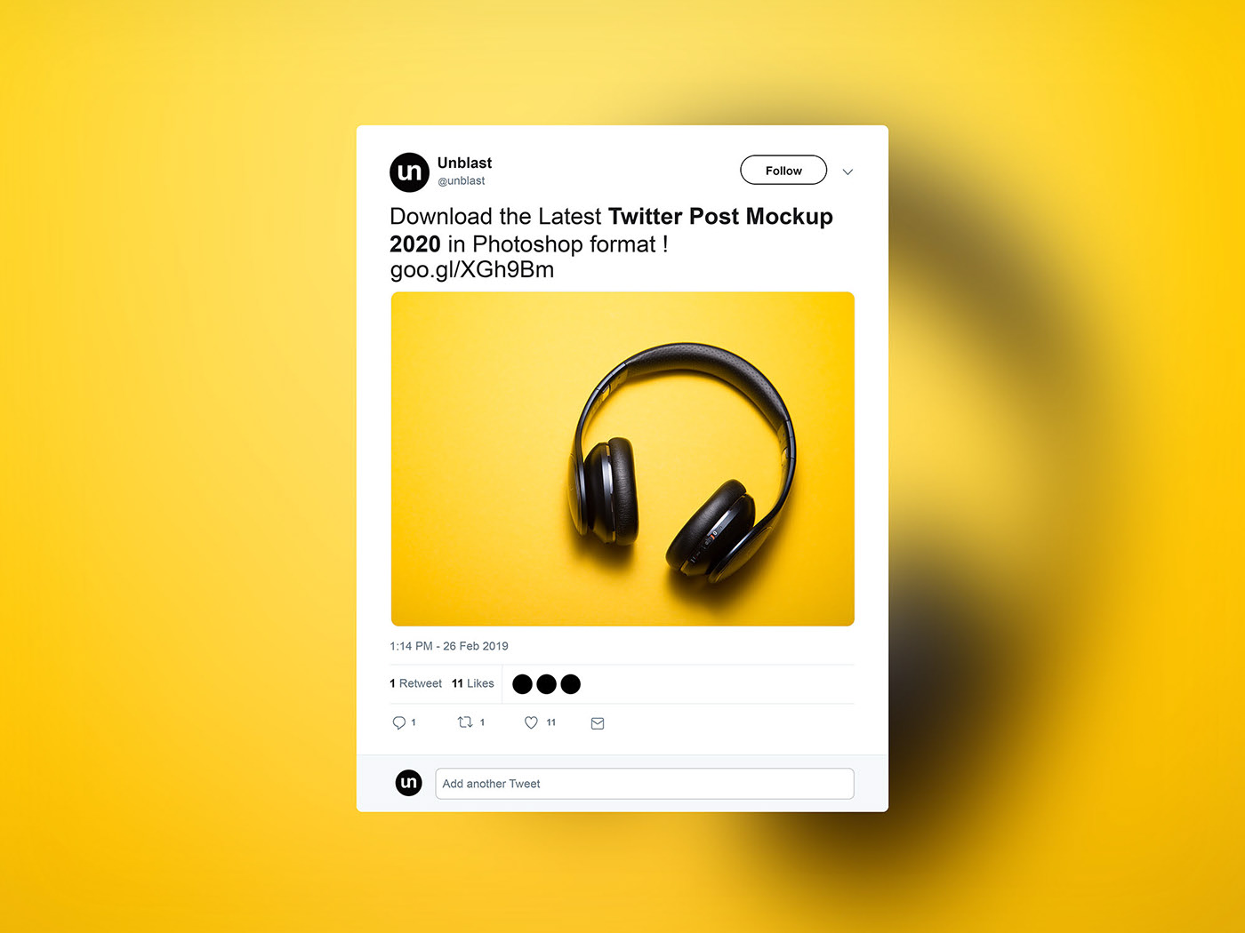 Twitter Post Free PSD Mockup Template FreeMockup